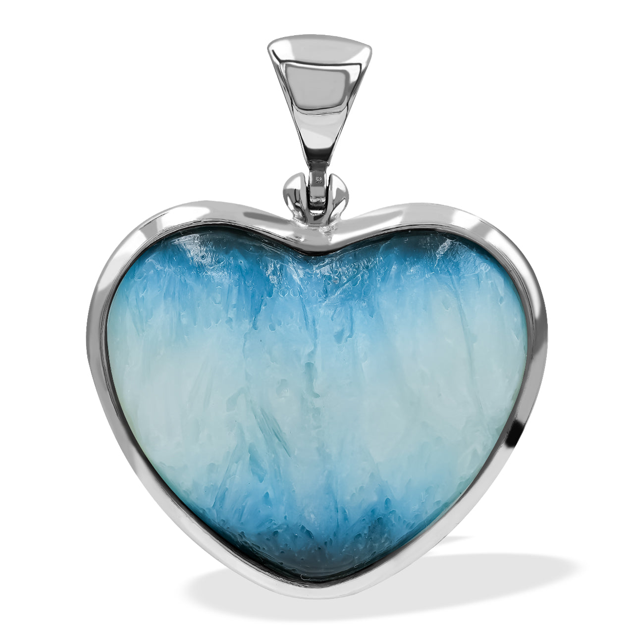 Stunning Blue Ice Heart Shaped Pendant | Starborn Creations